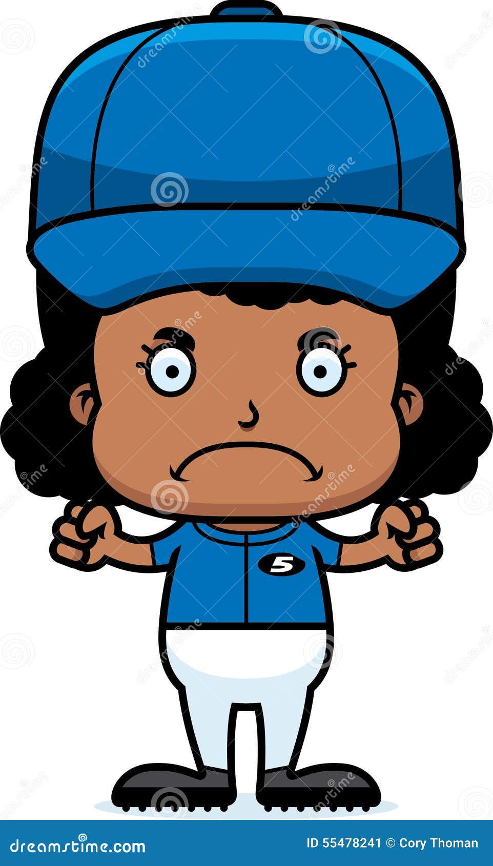 Cartoon Angry Baseball Player Girl Stock Vector - Illustration of ...