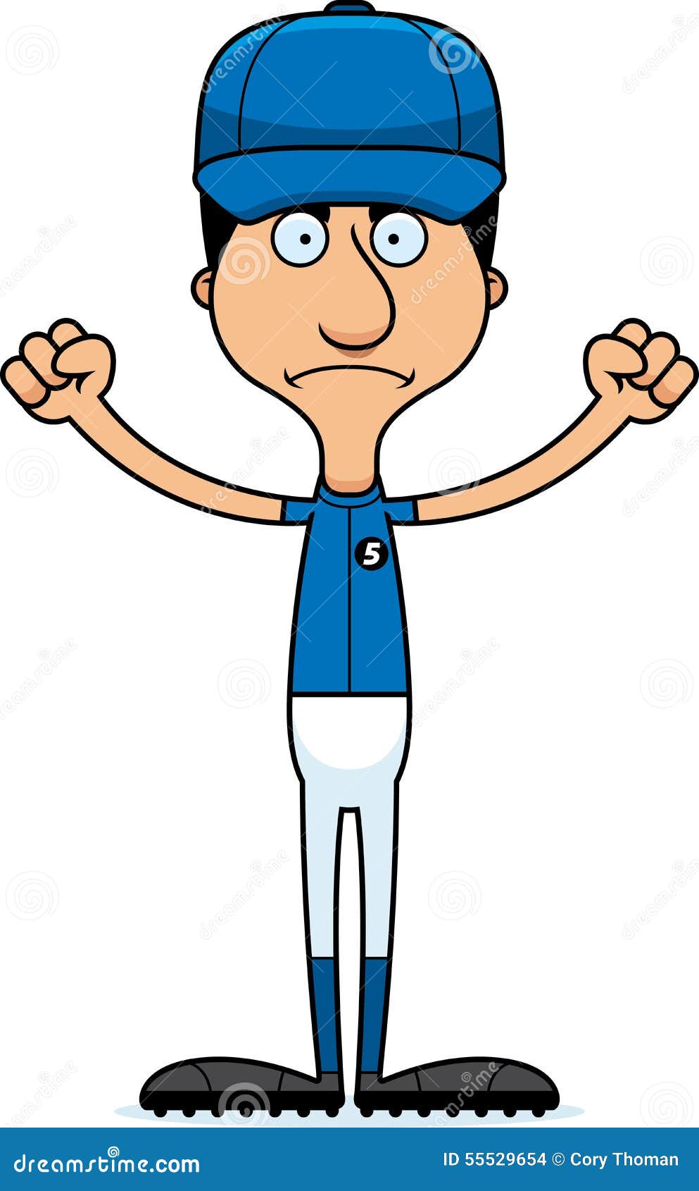 Cartoon Angry Baseball Player Man Stock Vector - Illustration of sports ...