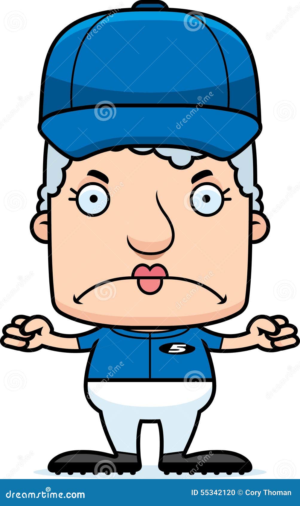 Cartoon Angry Baseball Player Woman Stock Vector - Illustration of ...