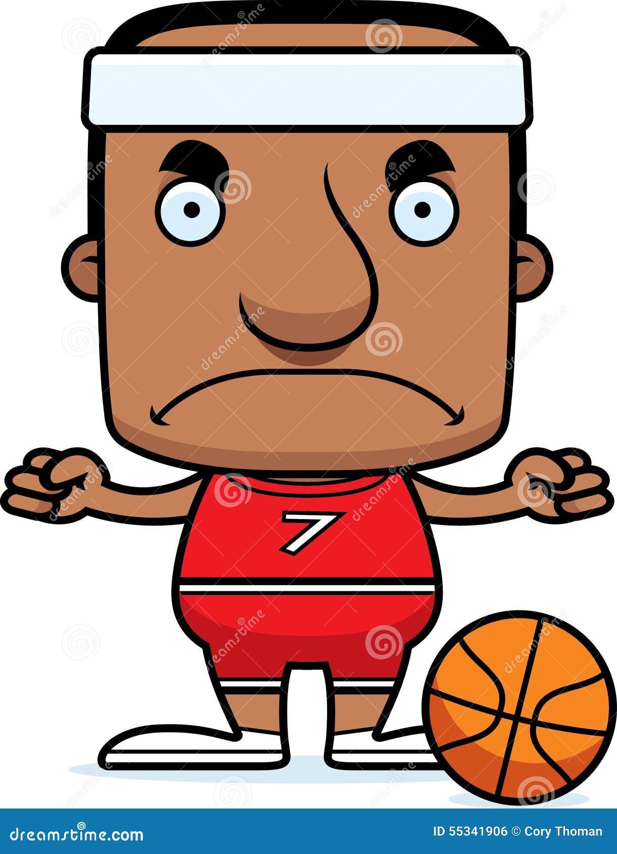 Cartoon Angry Basketball Player Man Stock Vector - Illustration of ...
