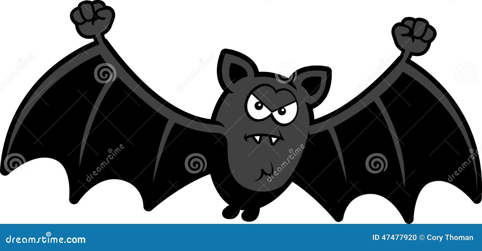 Cartoon Angry Bat stock vector. Illustration of frown - 47477920