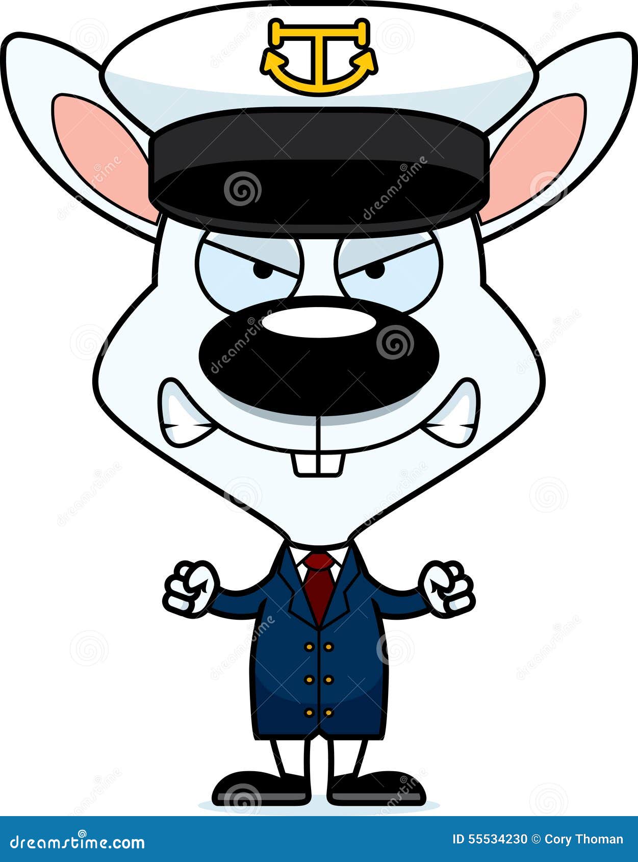 Cartoon Angry Boat Captain Bunny Stock Vector - Illustration of angry ...