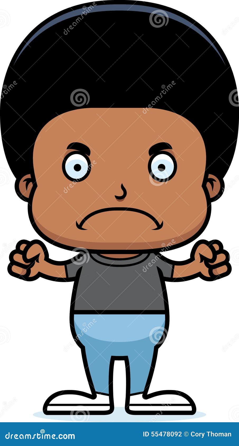 Cartoon Angry Boy stock vector. Illustration of cartoon - 55478092