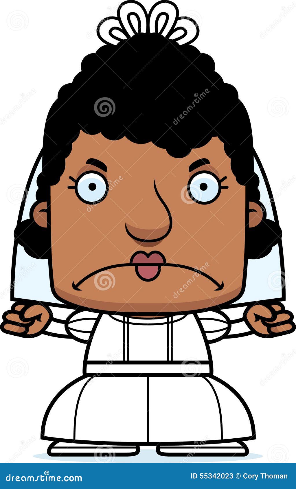 Cartoon Angry Bride Woman stock vector. Illustration of bride - 55342023