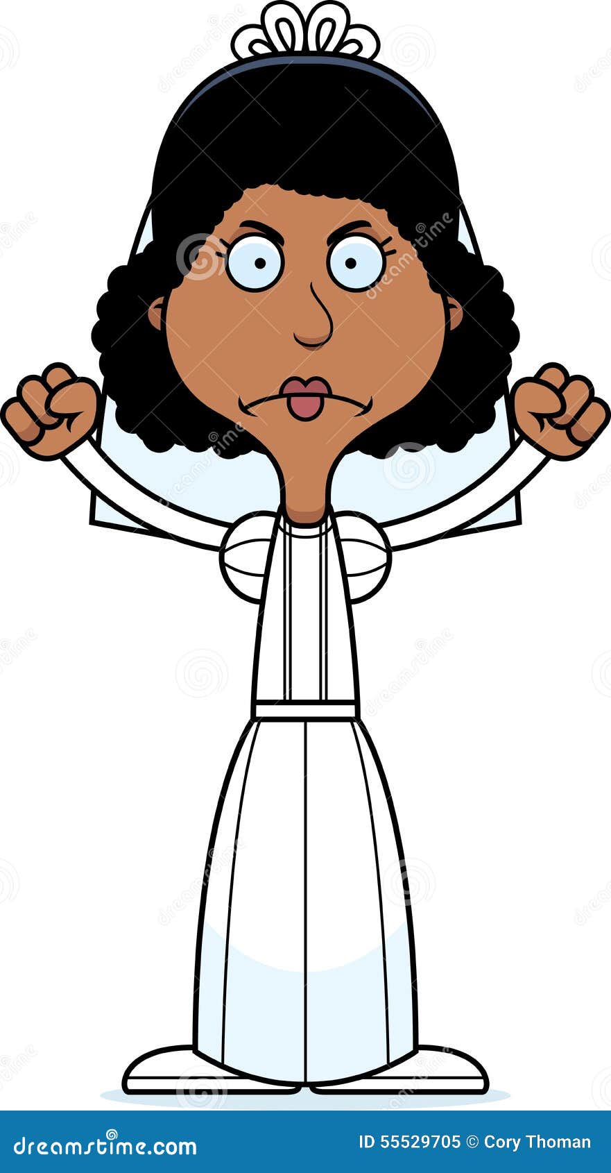 Cartoon Angry Bride Woman stock vector. Illustration of clipart - 55529705