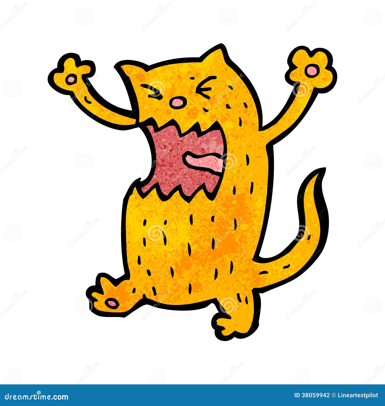 Cartoon angry cat stock vector. Illustration of cartoon - 38059942