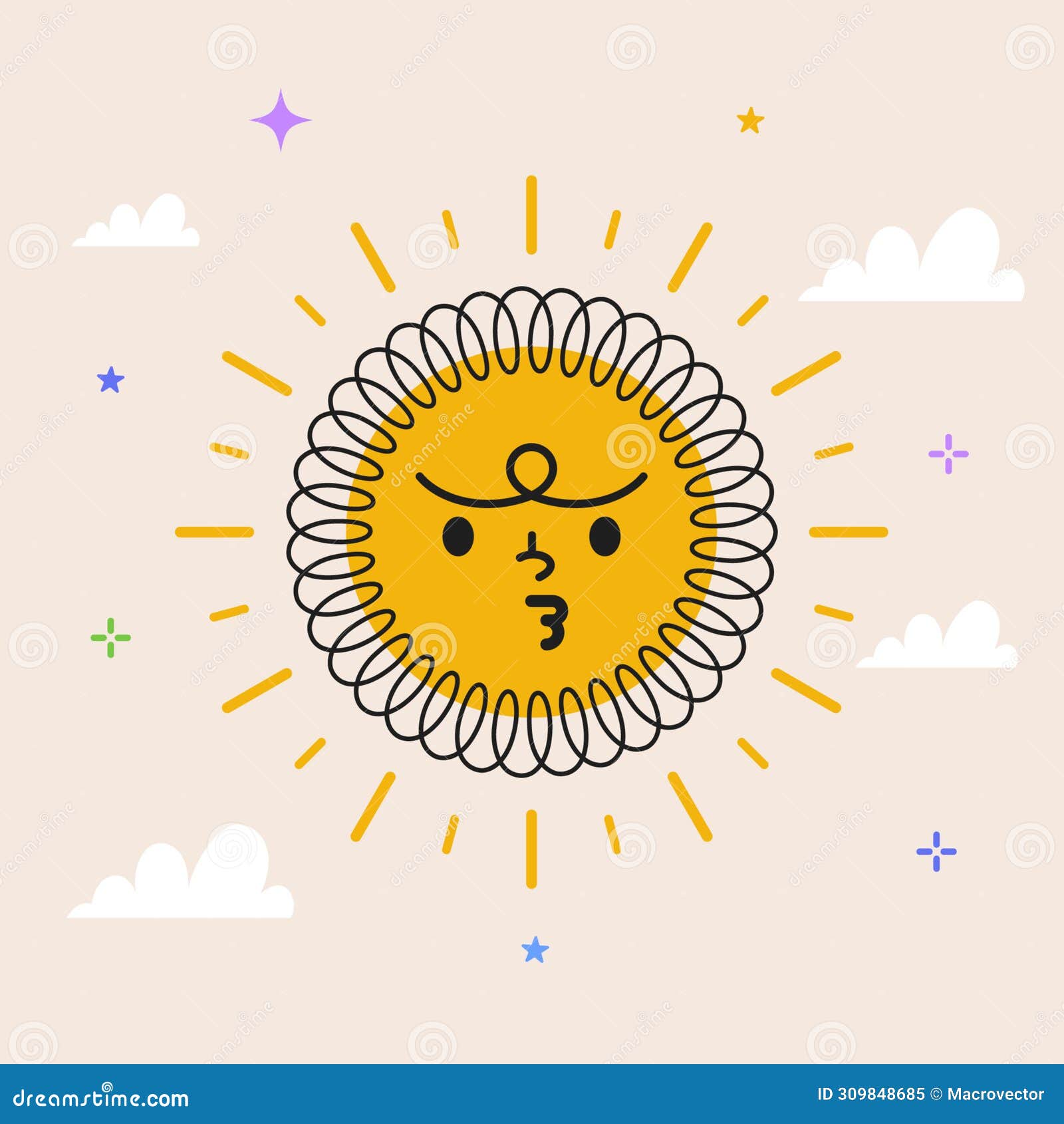 Cartoon Angry Character in Hand Drawn Design Stock Illustration ...