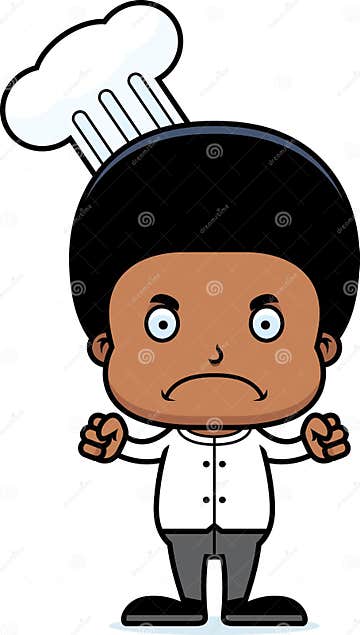 Cartoon Angry Chef Boy stock vector. Illustration of child - 55478096