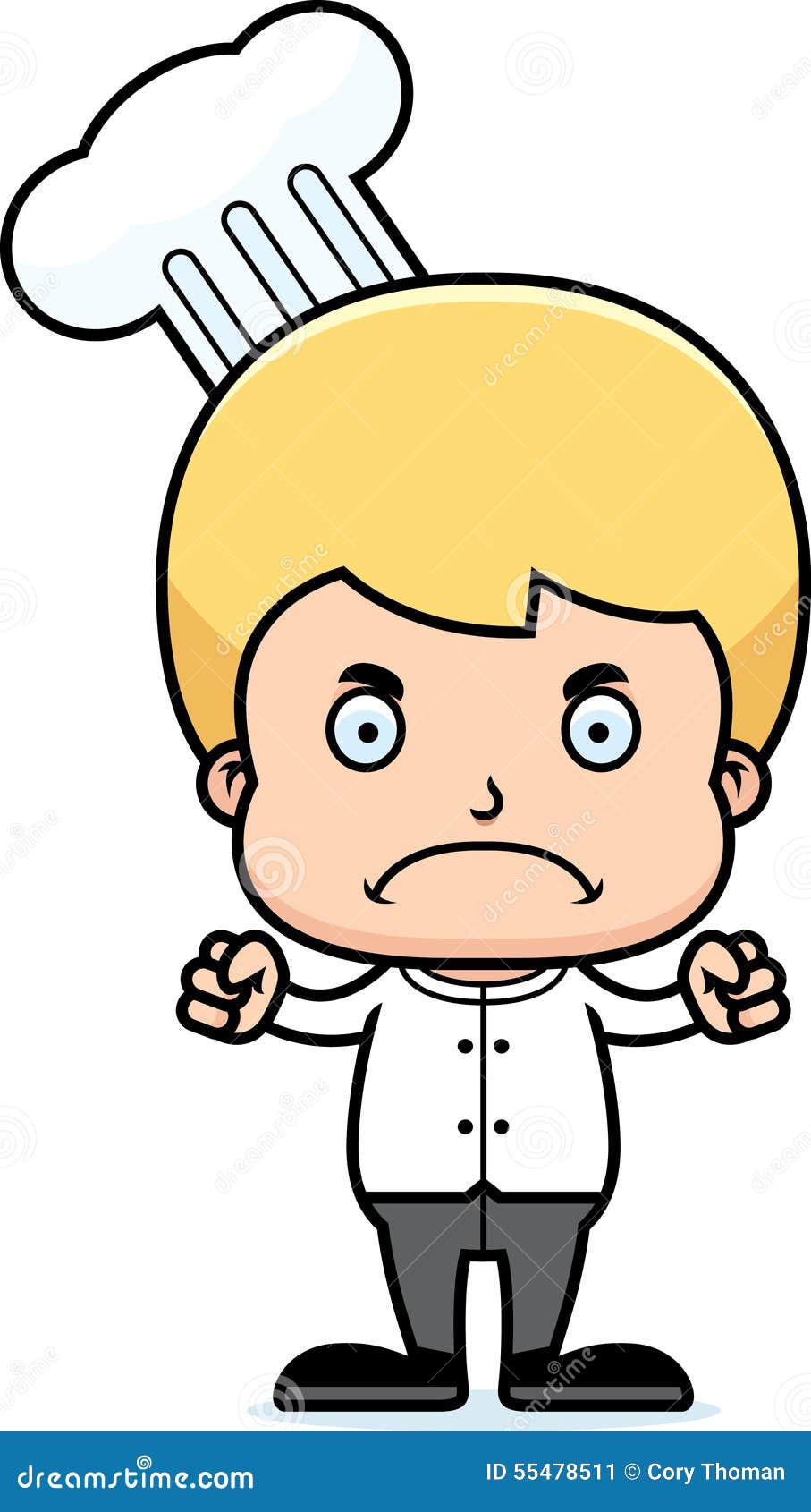 Cartoon Angry Chef Boy stock vector. Illustration of child - 55478511