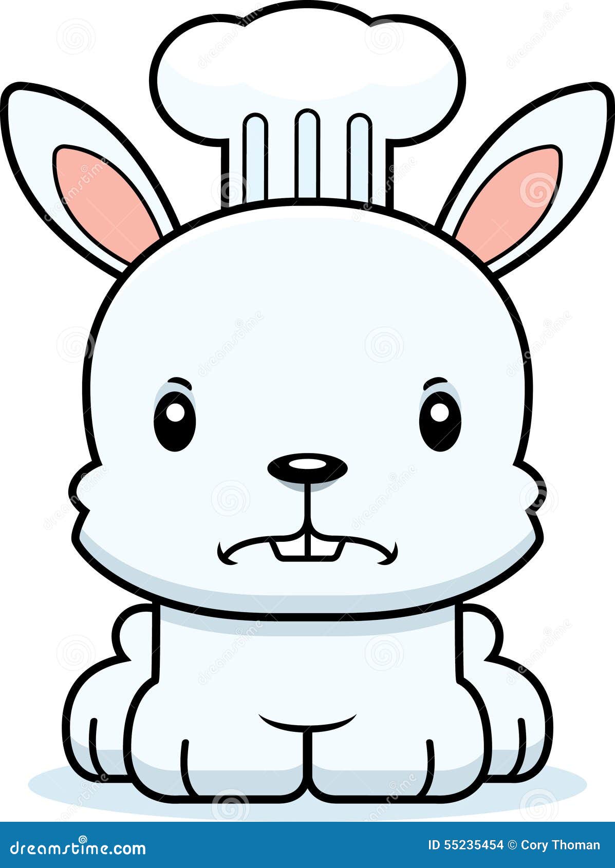 Cartoon Angry Chef Bunny stock vector. Illustration of cook - 55235454
