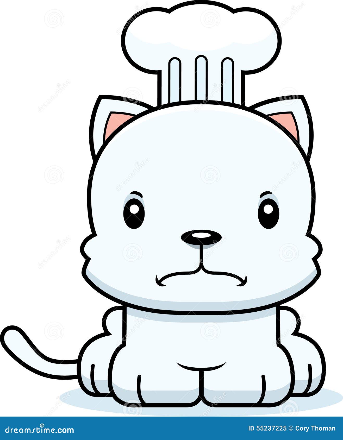 Cartoon Angry Chef Kitten stock vector. Illustration of vector - 55237225