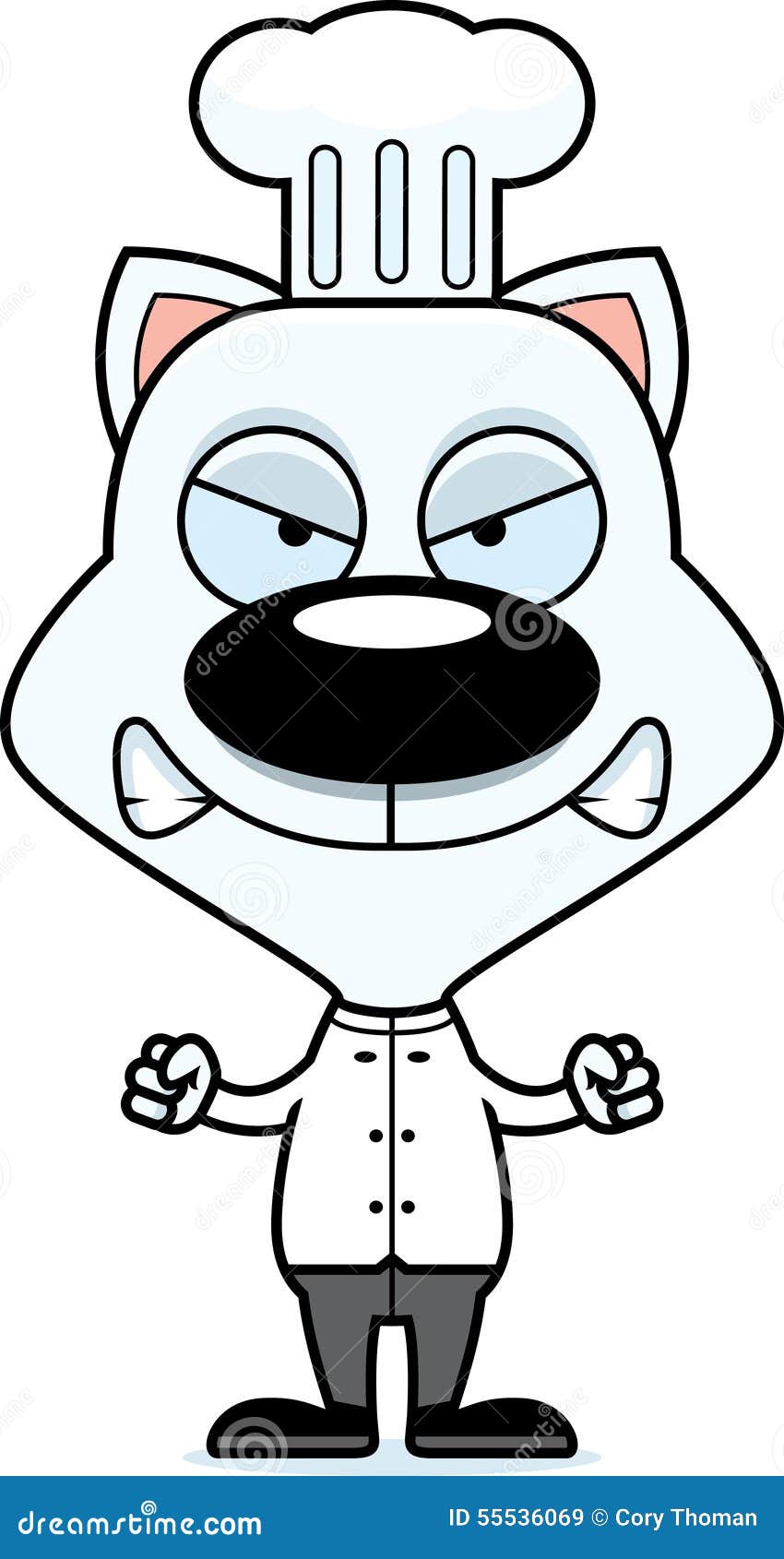 Cartoon Angry Chef Kitten stock vector. Illustration of clipart - 55536069