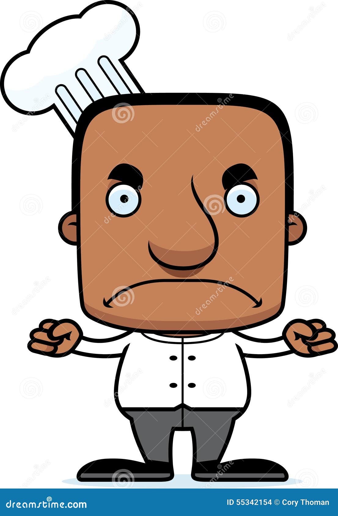 Cartoon Angry Chef Man stock vector. Illustration of chef - 55342154