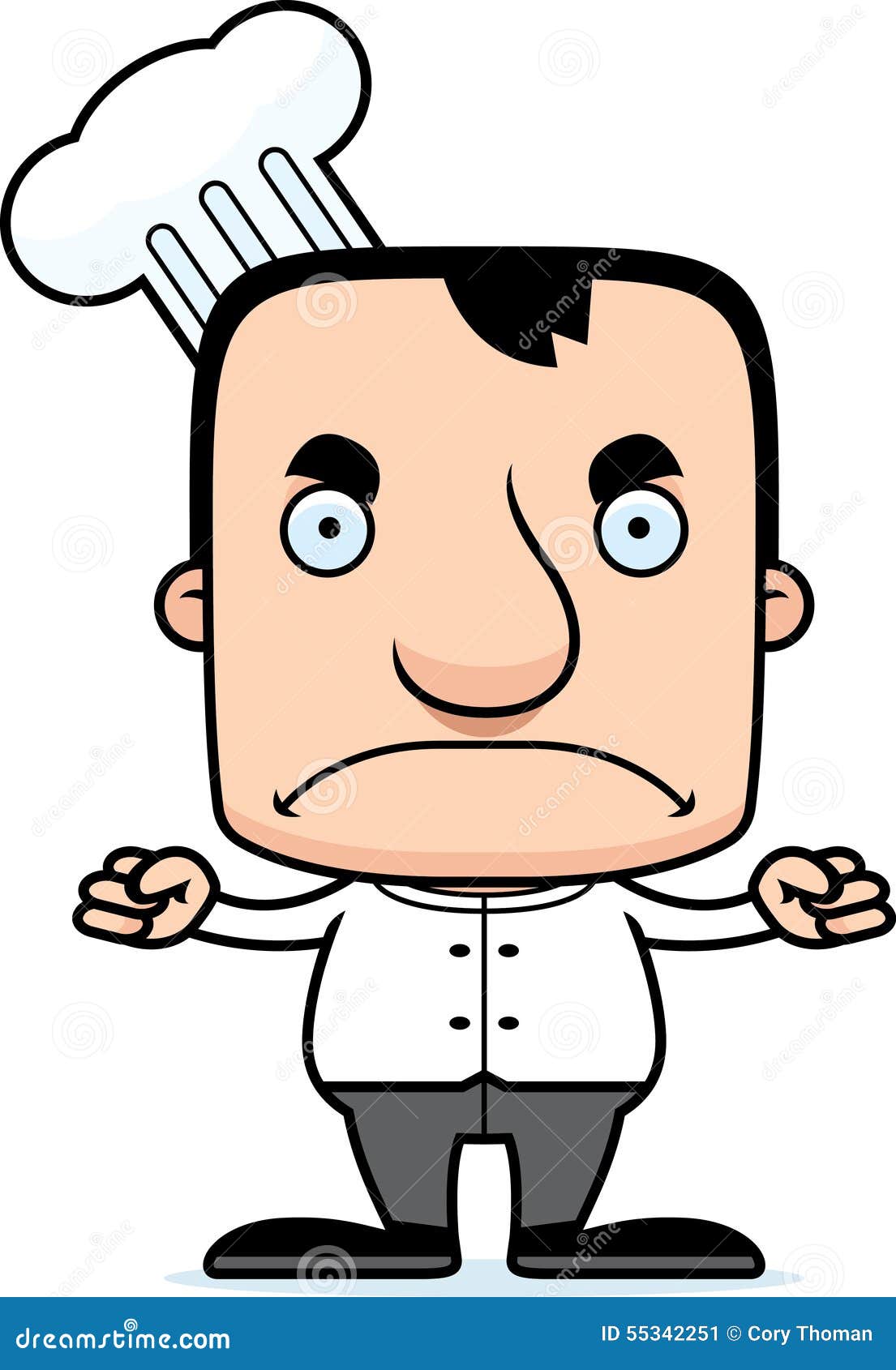 Cartoon Angry Chef Man stock vector. Illustration of angry - 55342251