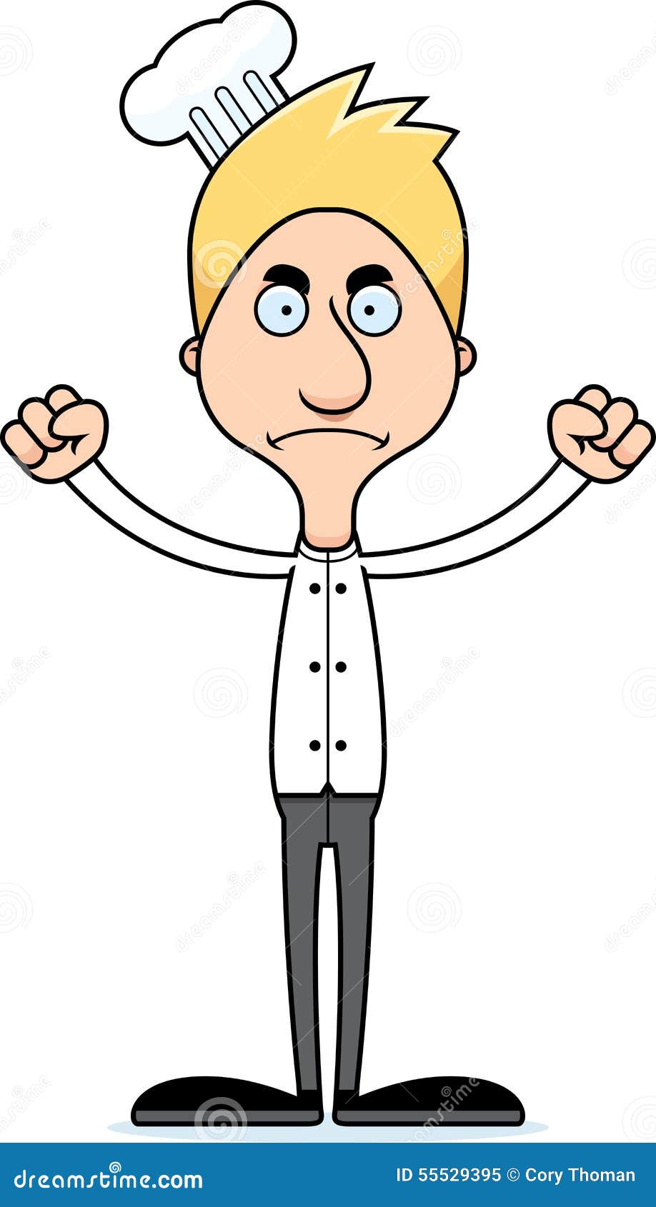 Cartoon Angry Chef Man stock vector. Illustration of person - 55529395