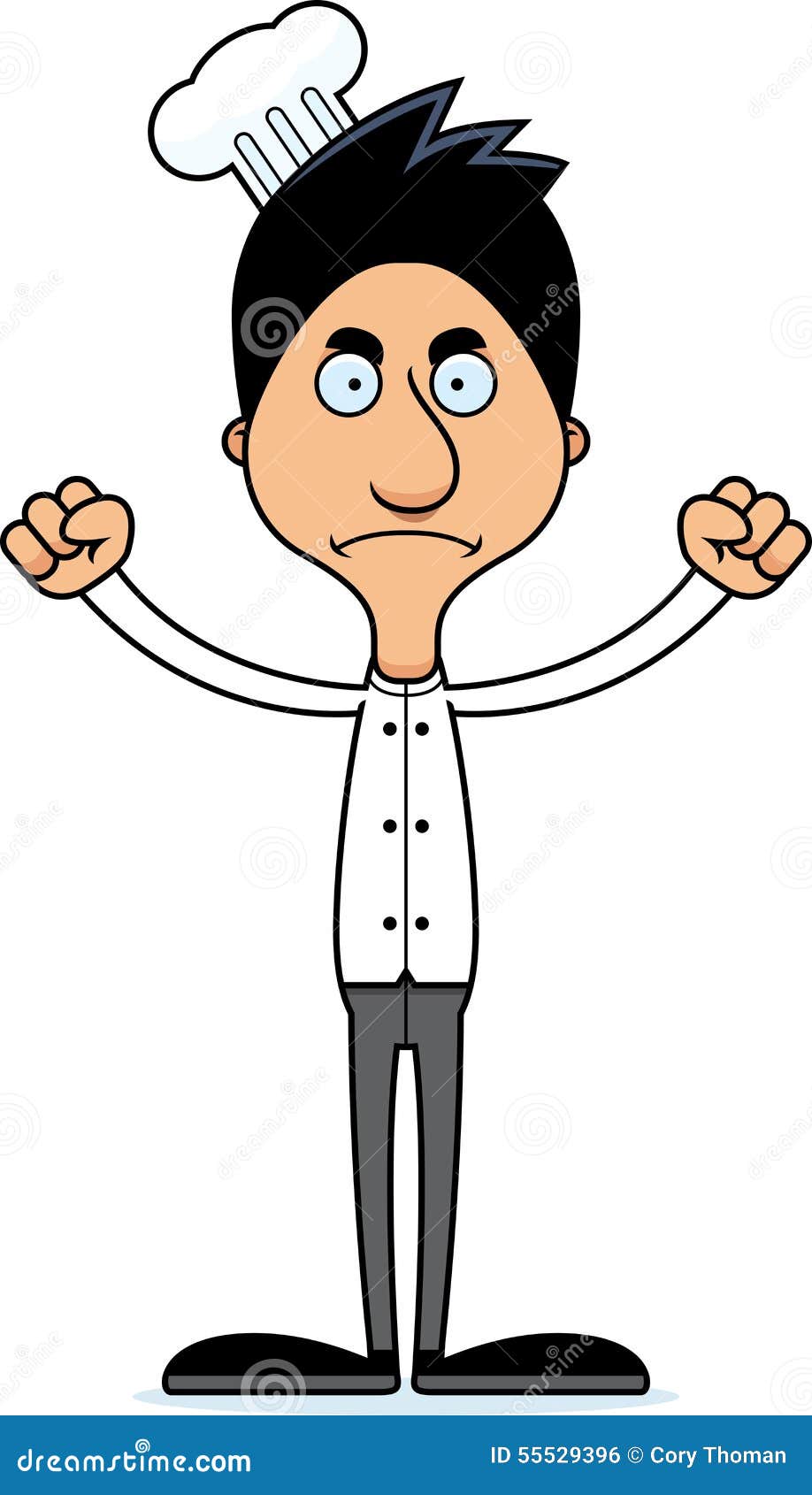 Cartoon Angry Chef Man stock vector. Illustration of cartoon - 55529396