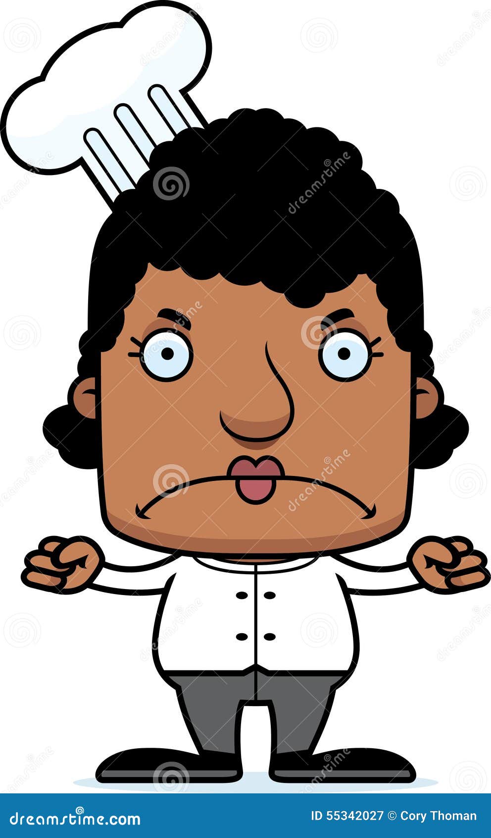 Cartoon Angry Chef Woman stock vector. Illustration of clipart - 55342027