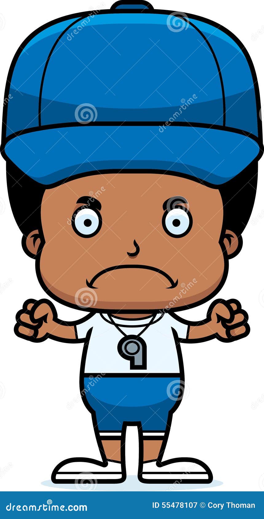 Cartoon Angry Coach Boy stock vector. Illustration of frown - 55478107