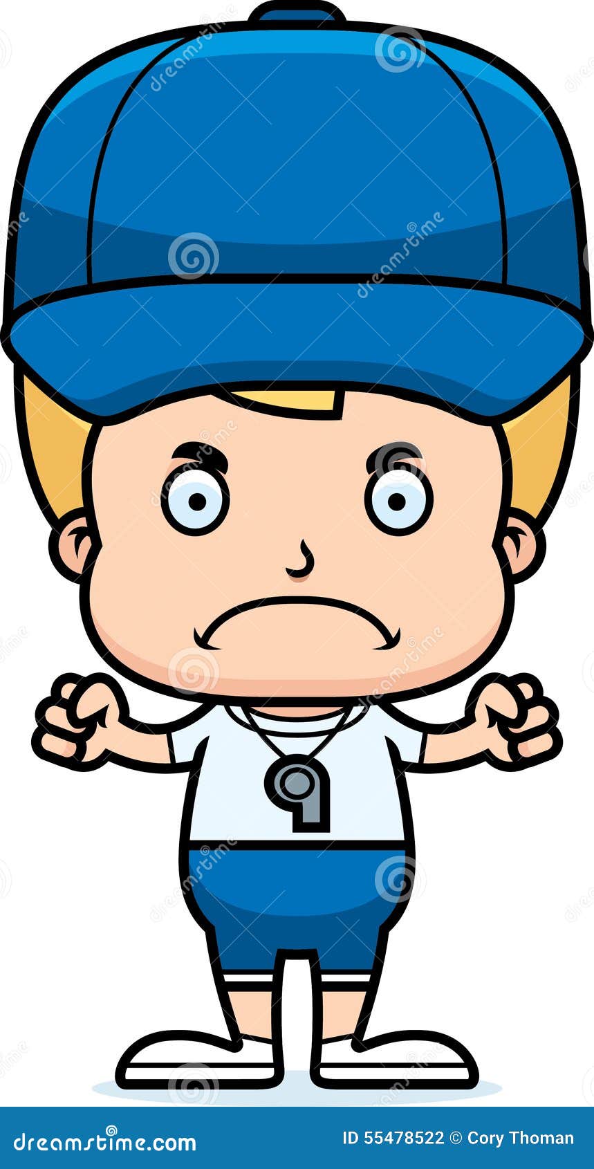 Cartoon Angry Coach Boy stock vector. Illustration of cartoon - 55478522