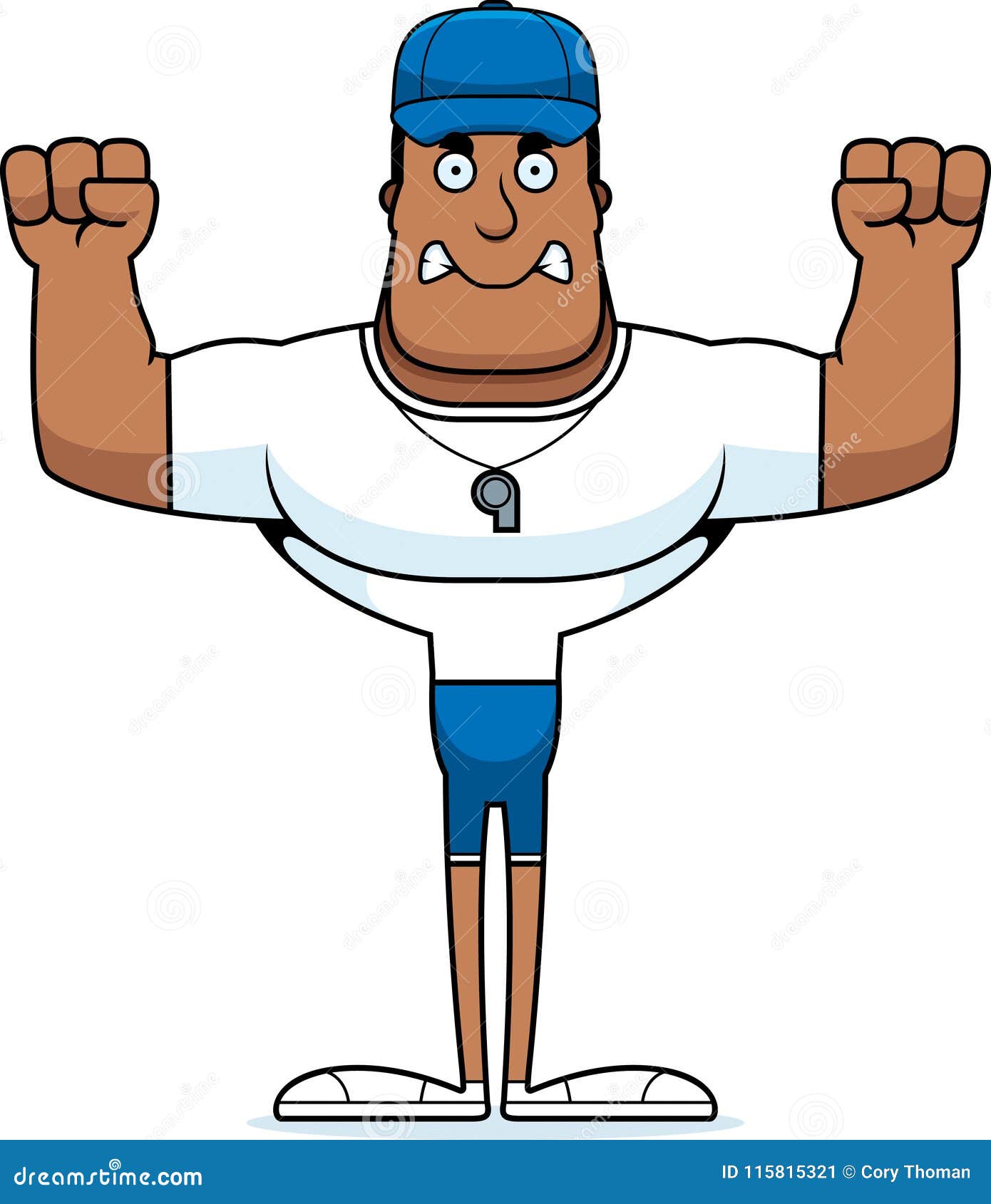 Cartoon Angry Coach stock vector. Illustration of vector - 115815321