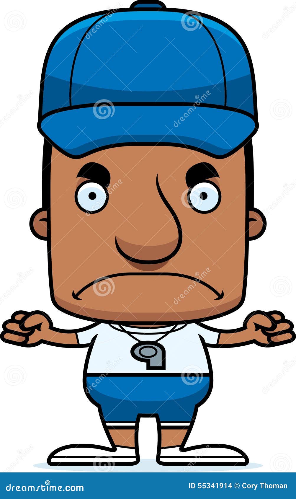 Cartoon Angry Coach Man stock vector. Illustration of angry - 55341914
