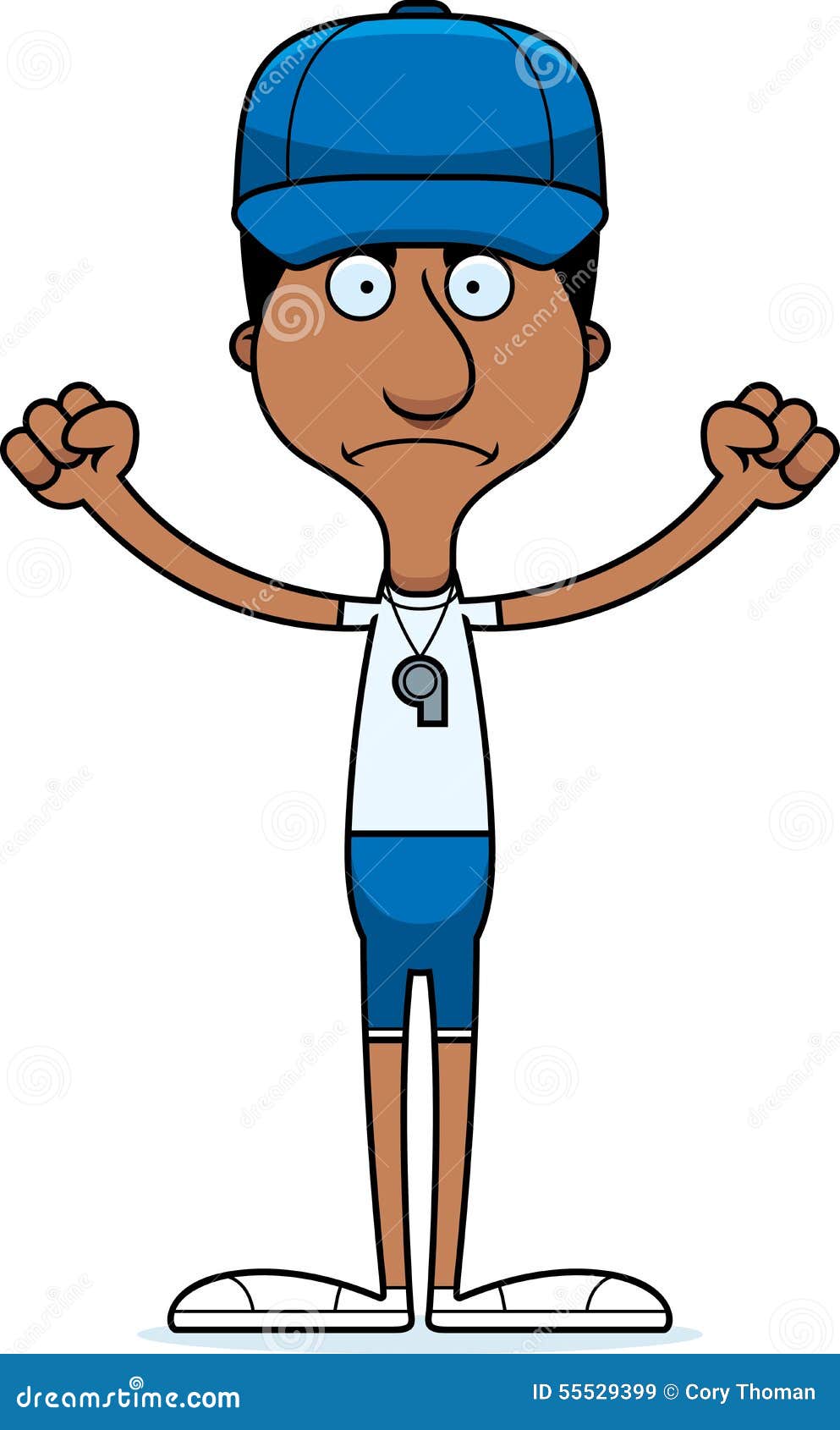 Cartoon Angry Coach Man stock vector. Illustration of frown - 55529399