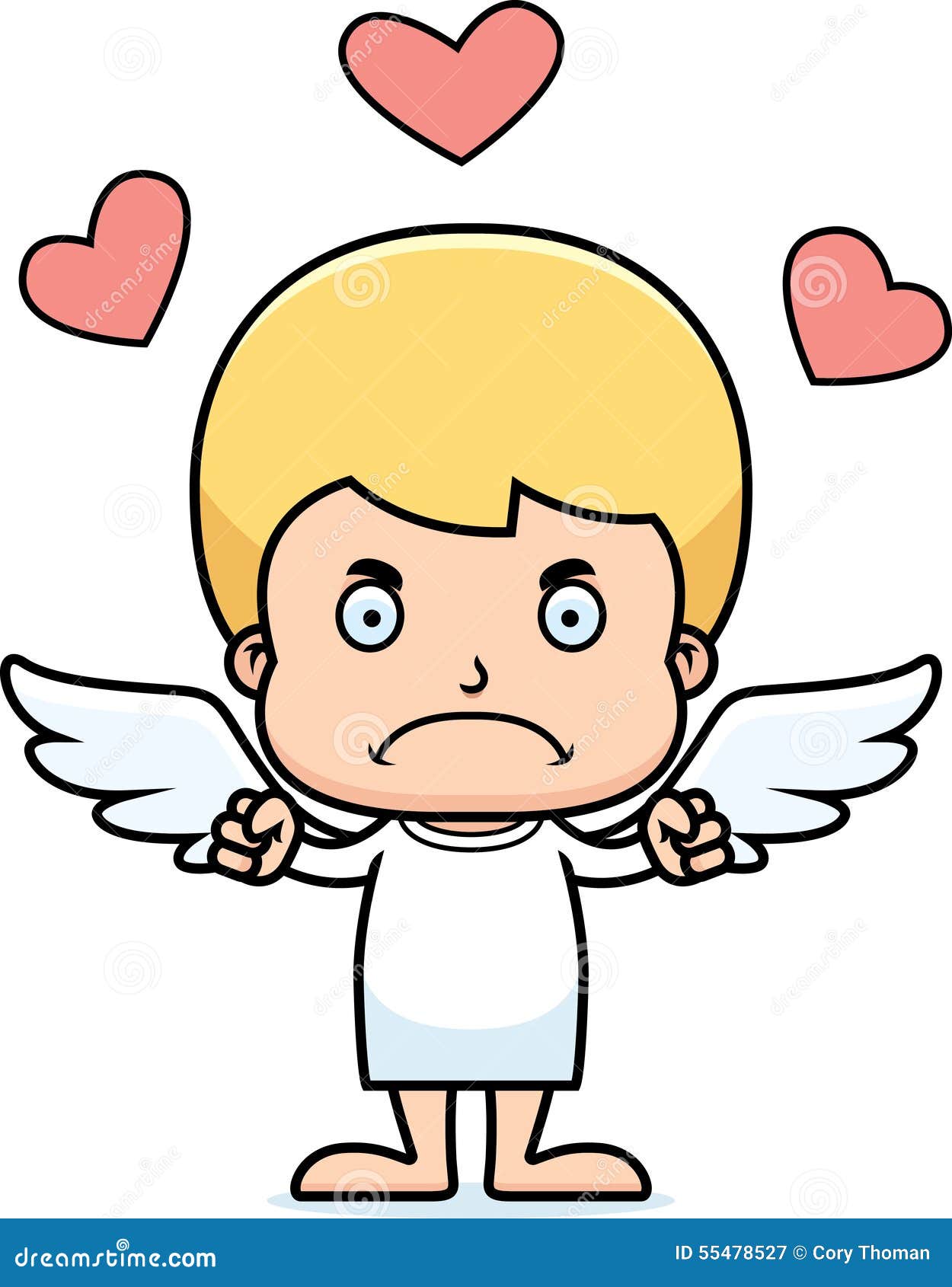Cartoon Angry Cupid Boy stock vector. Illustration of child - 55478527