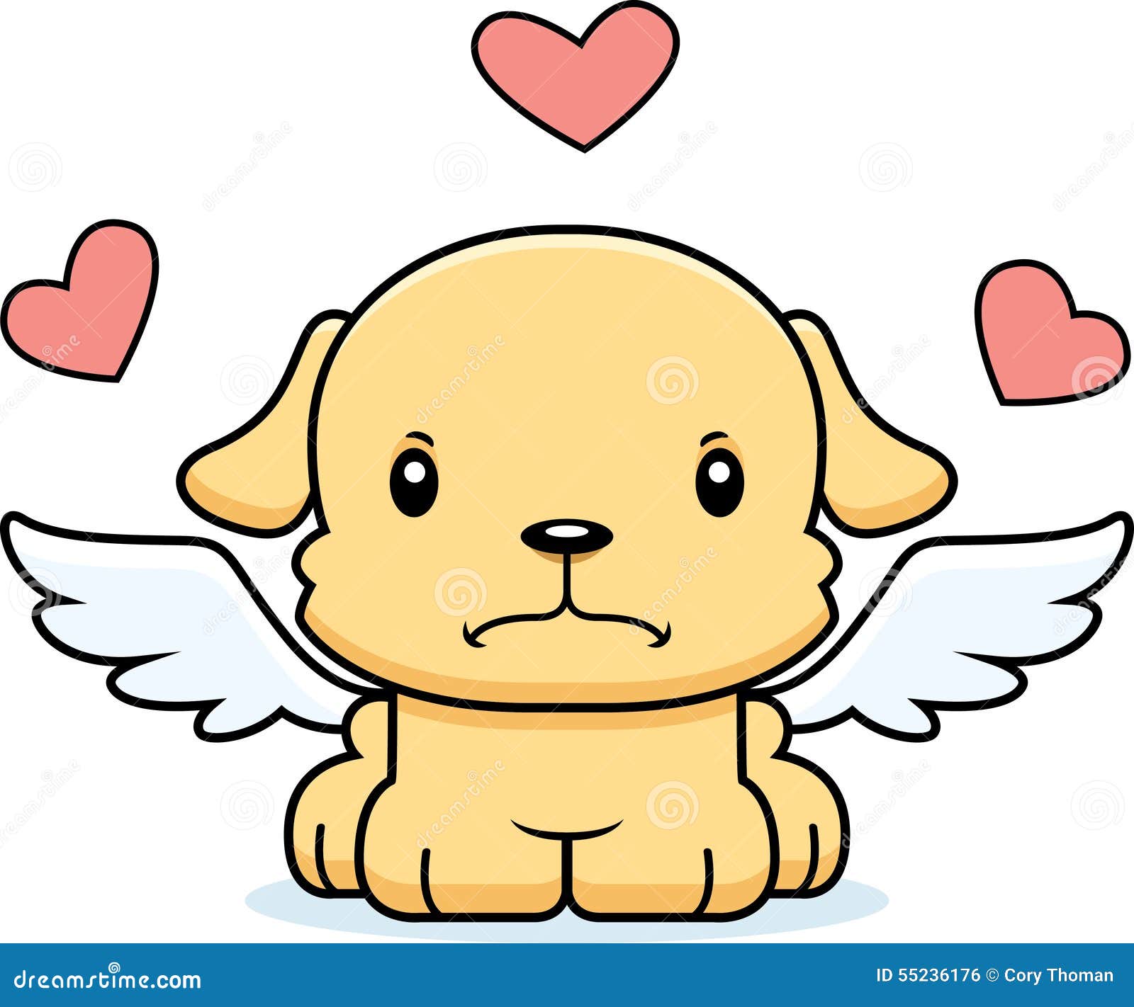 Cartoon Angry Cupid Puppy stock vector. Illustration of cupid - 55236176