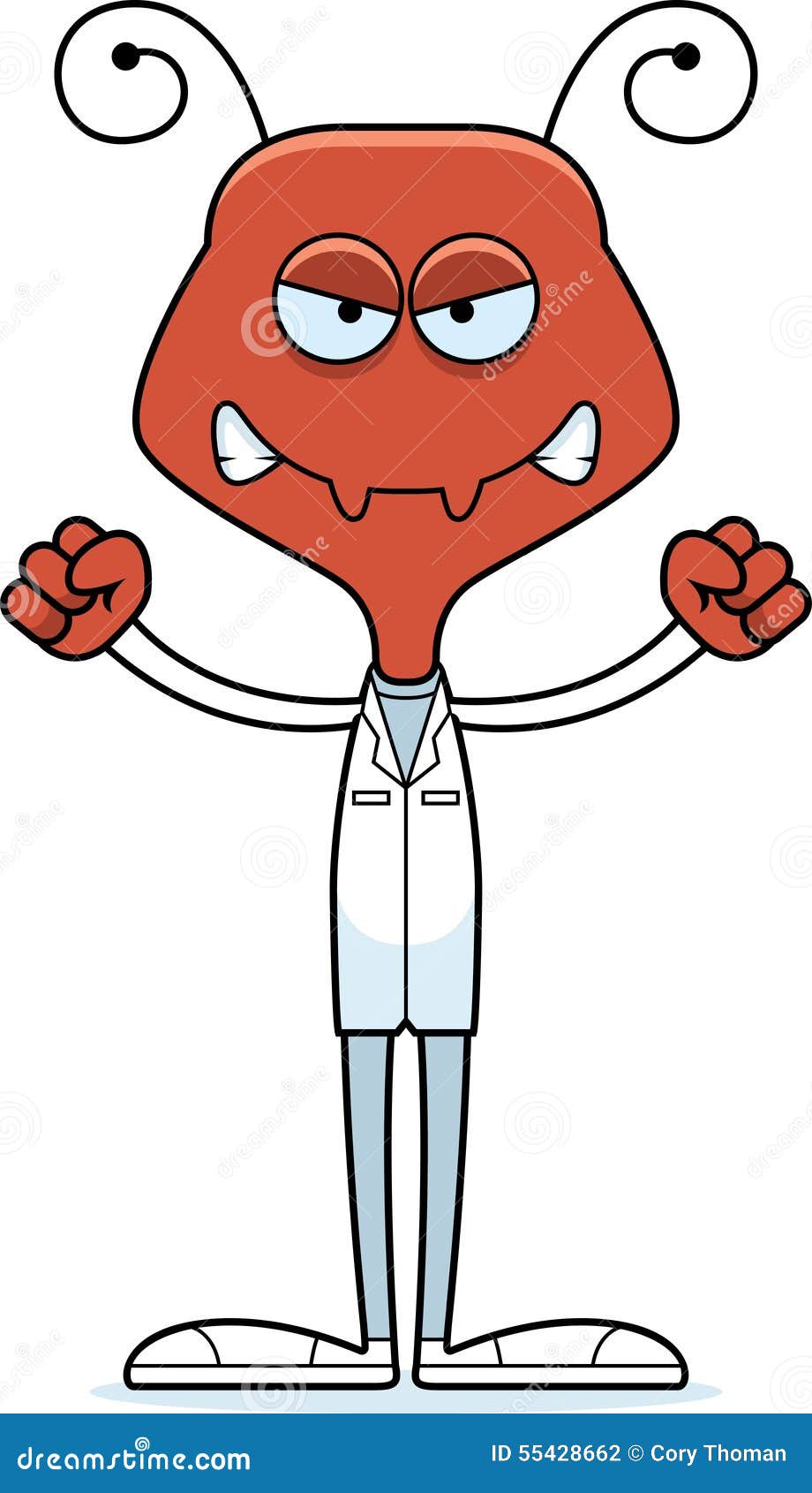 Cartoon Angry Doctor Ant stock vector. Illustration of graphic - 55428662
