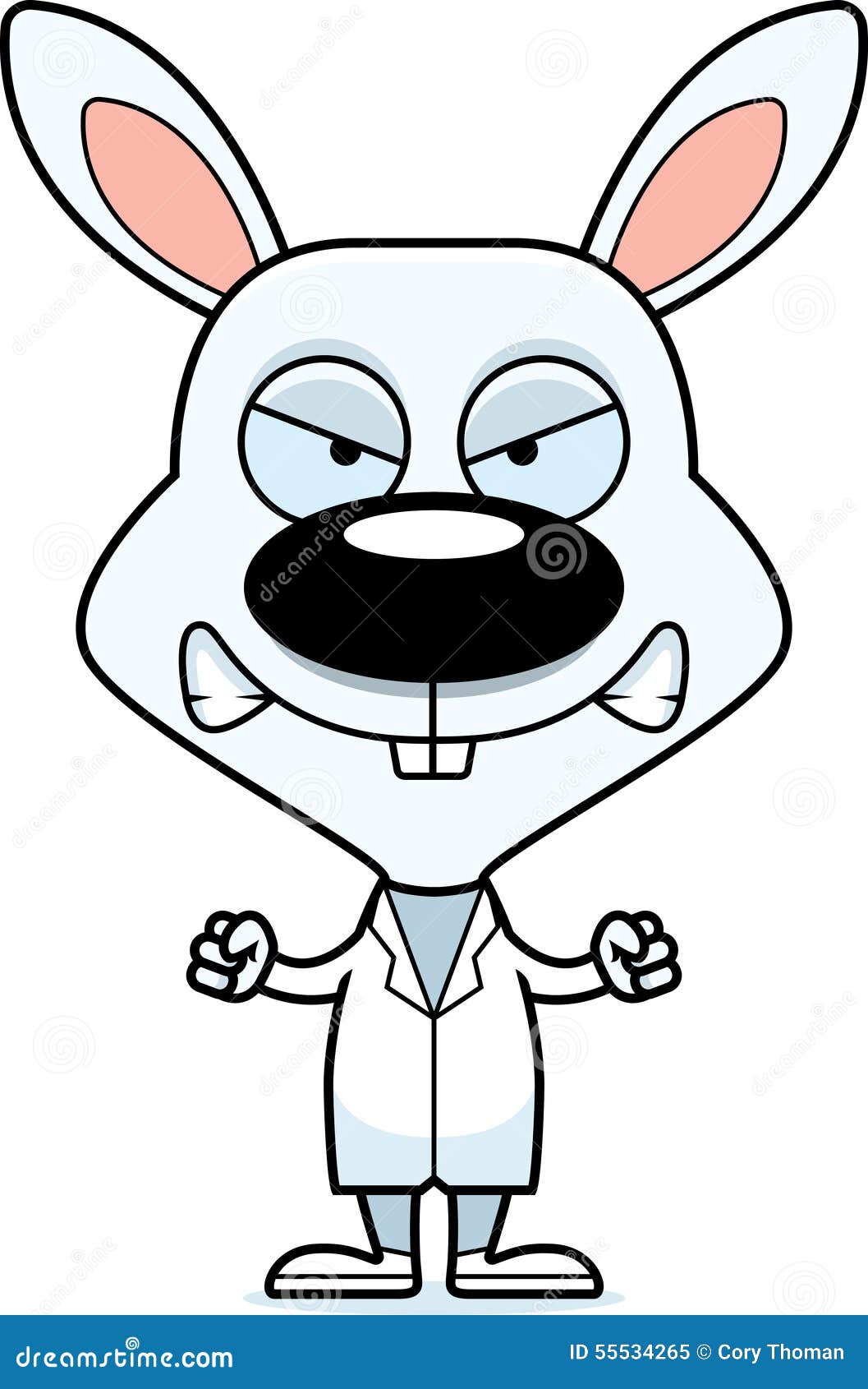 Cartoon Angry Doctor Bunny stock vector. Illustration of angry - 55534265