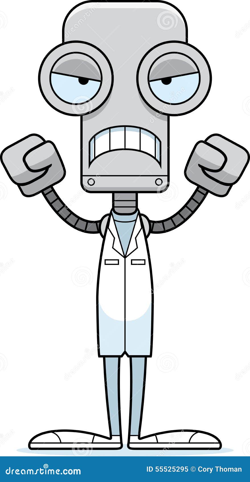 Cartoon Angry Doctor Robot stock vector. Illustration of technology ...