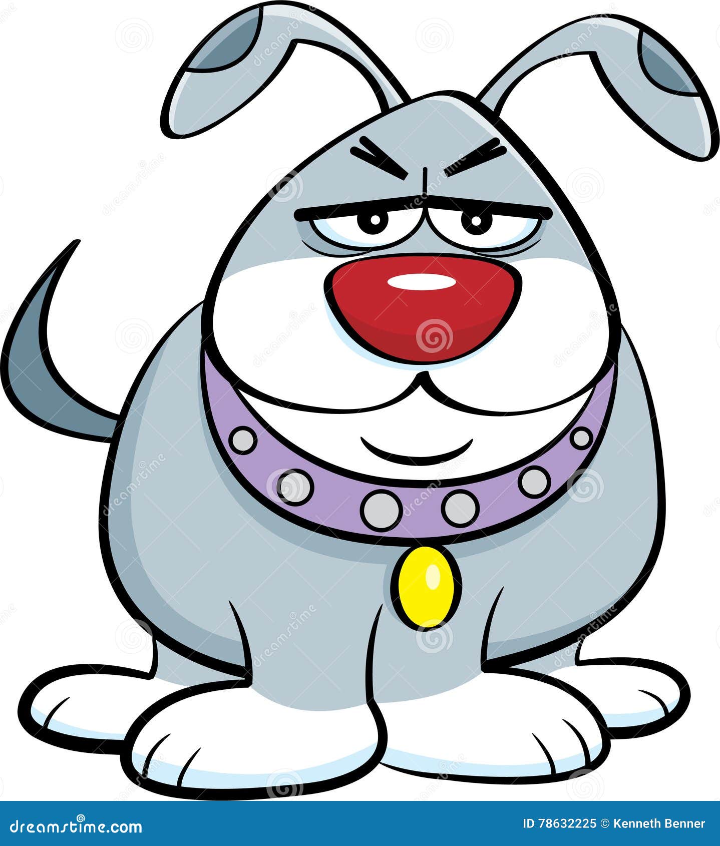 Cartoon angry dog. stock vector. Illustration of tail - 78632225