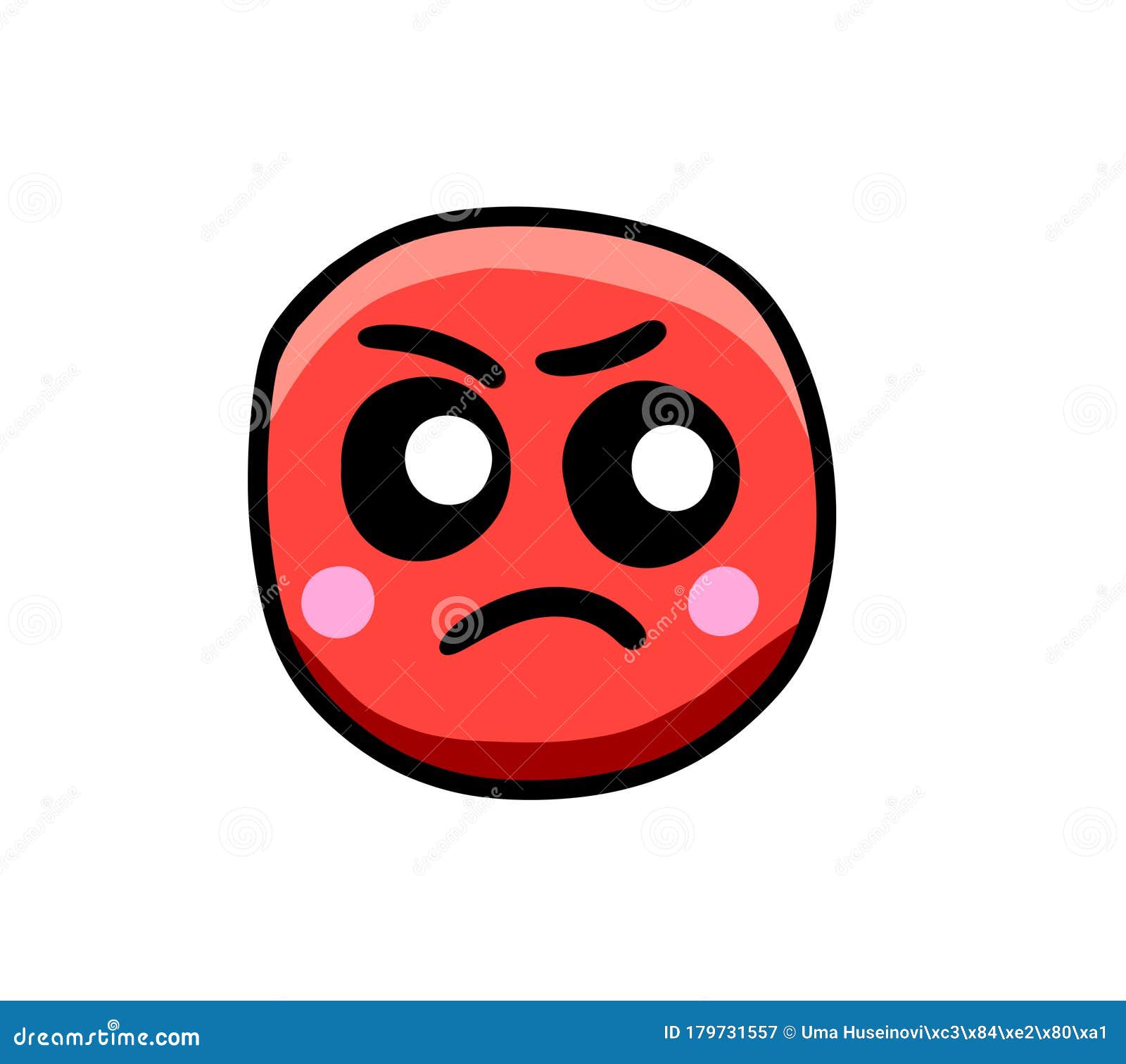 A Very Cartoon Angry Emoticon Stock Illustration - Illustration of ...