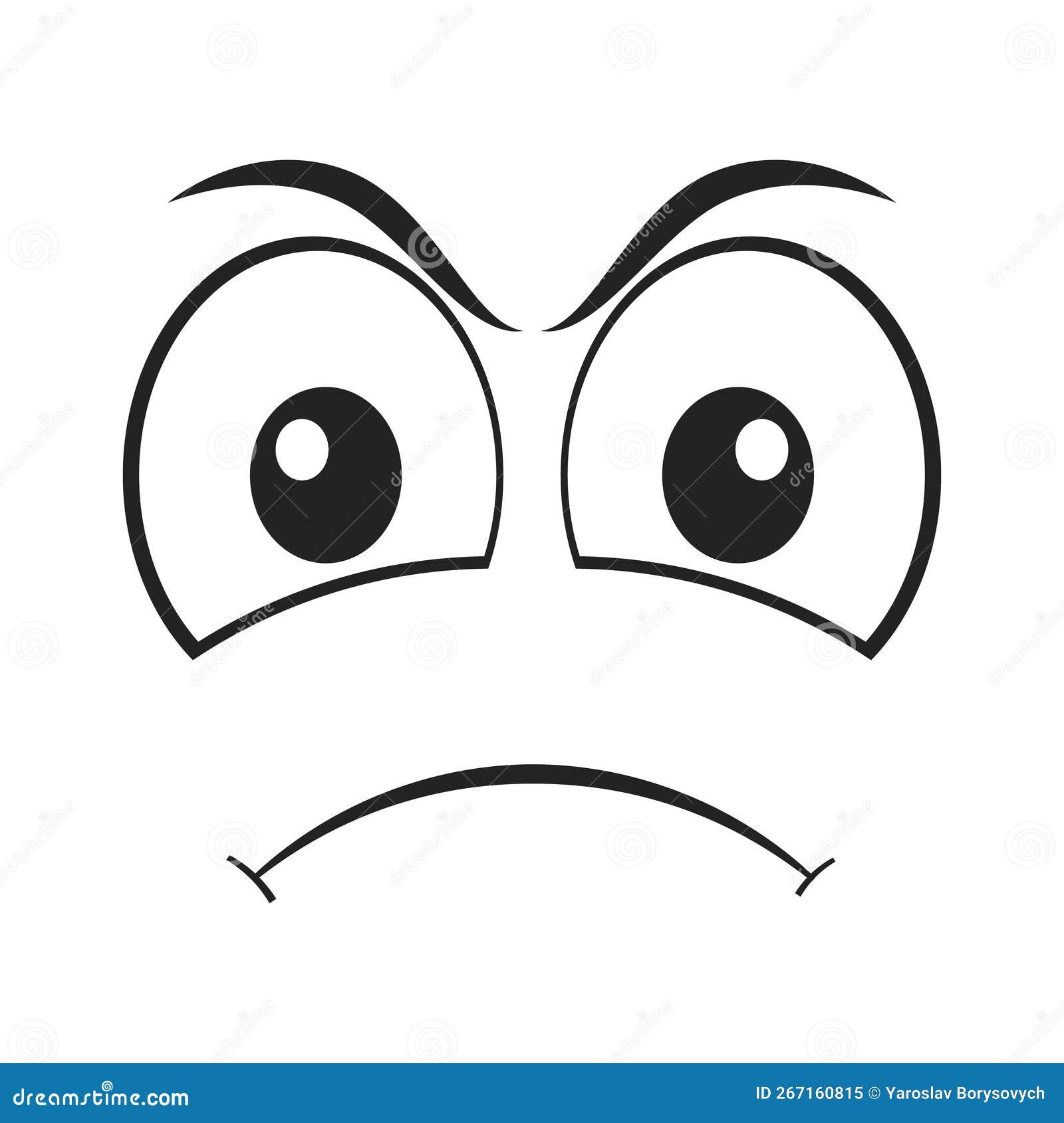 Cartoon Angry Face. Angry Expression Vector Stock Vector - Illustration ...