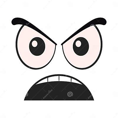 Cartoon Angry Face Expression Vector Stock Vector - Illustration of ...