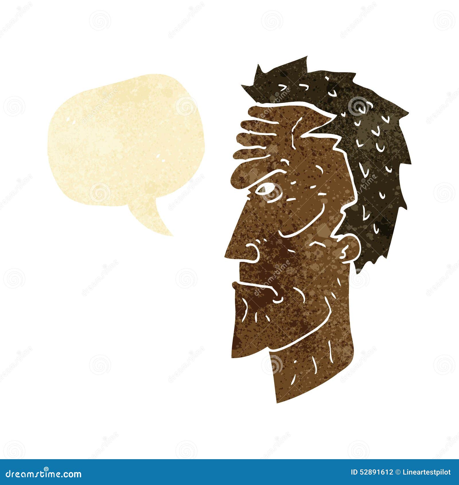 Cartoon Angry Face with Speech Bubble Stock Illustration - Illustration ...