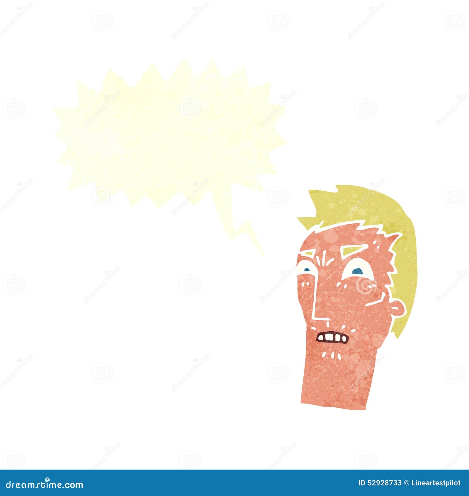 Cartoon Angry Face with Speech Bubble Stock Illustration - Illustration ...