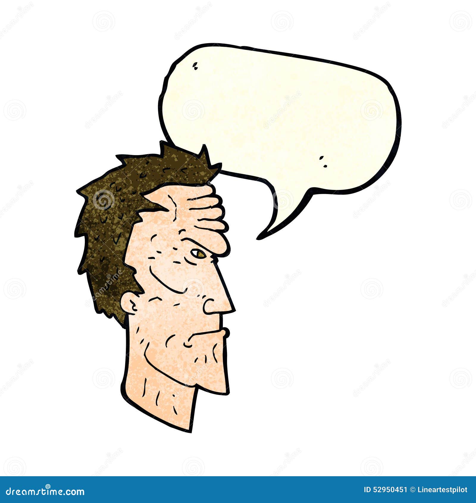 Cartoon Angry Face with Speech Bubble Stock Illustration - Illustration ...