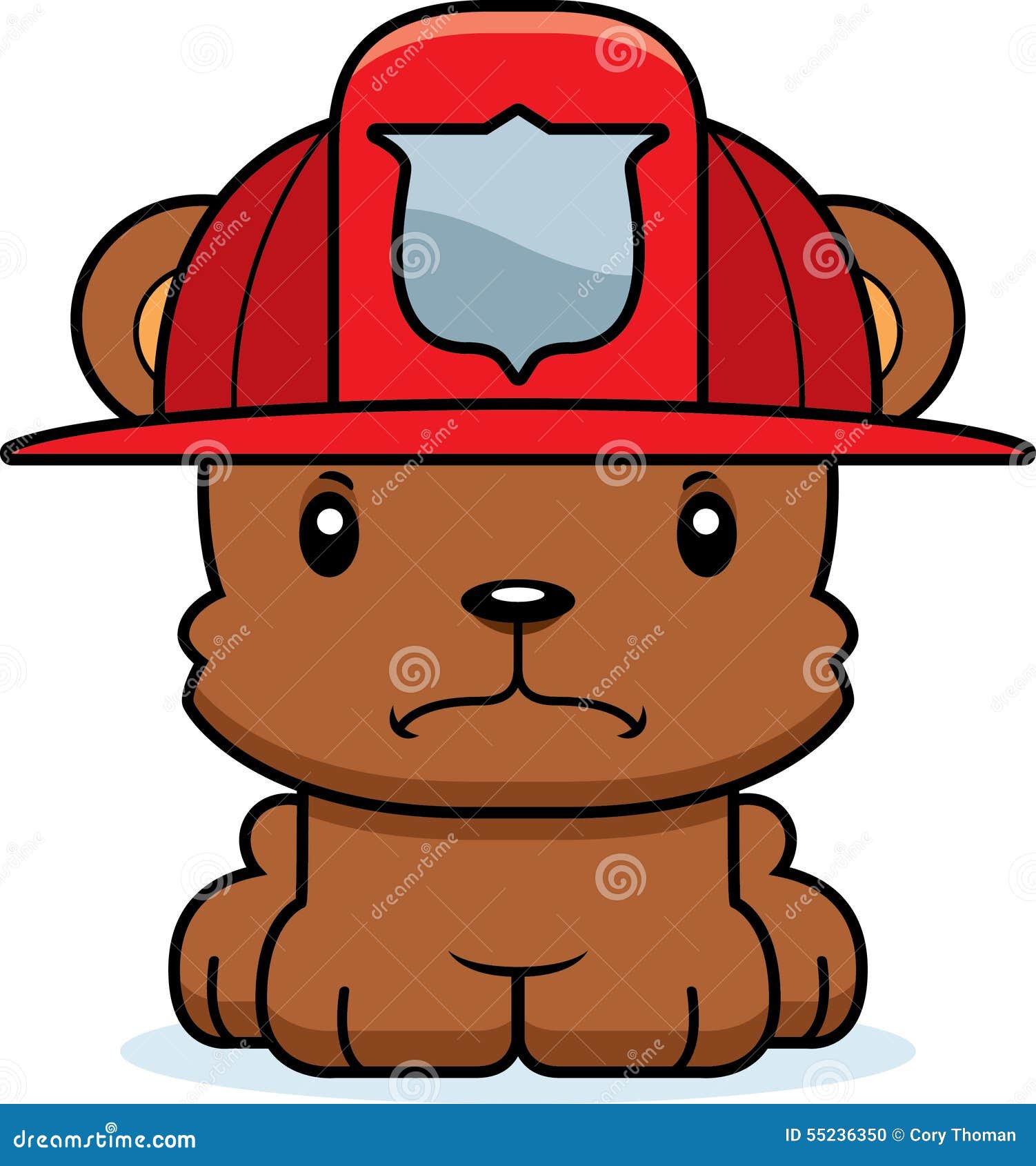 Cartoon Angry Firefighter Bear Stock Vector - Illustration of vector ...