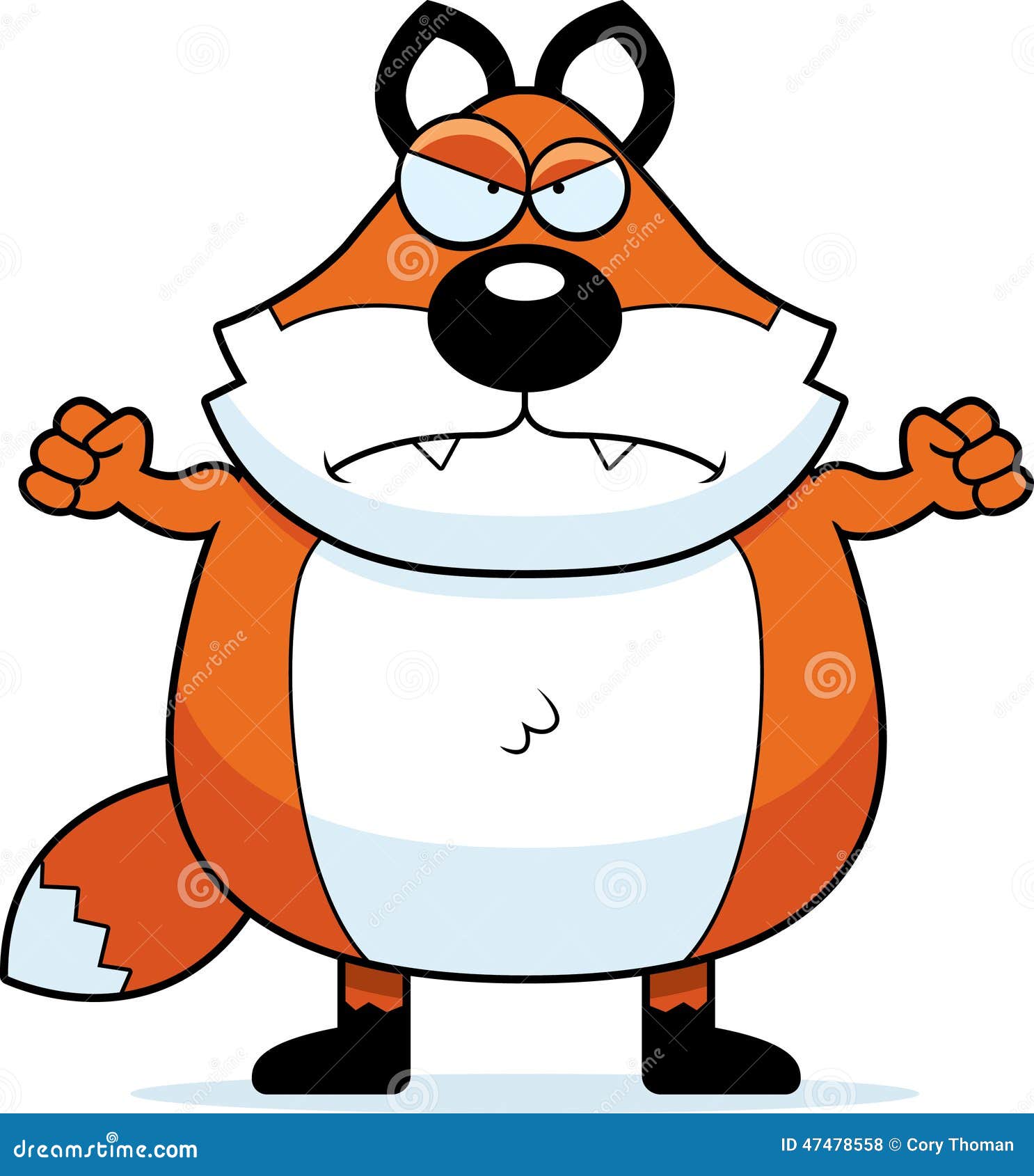 Cartoon Angry Fox stock vector. Illustration of clip - 47478558