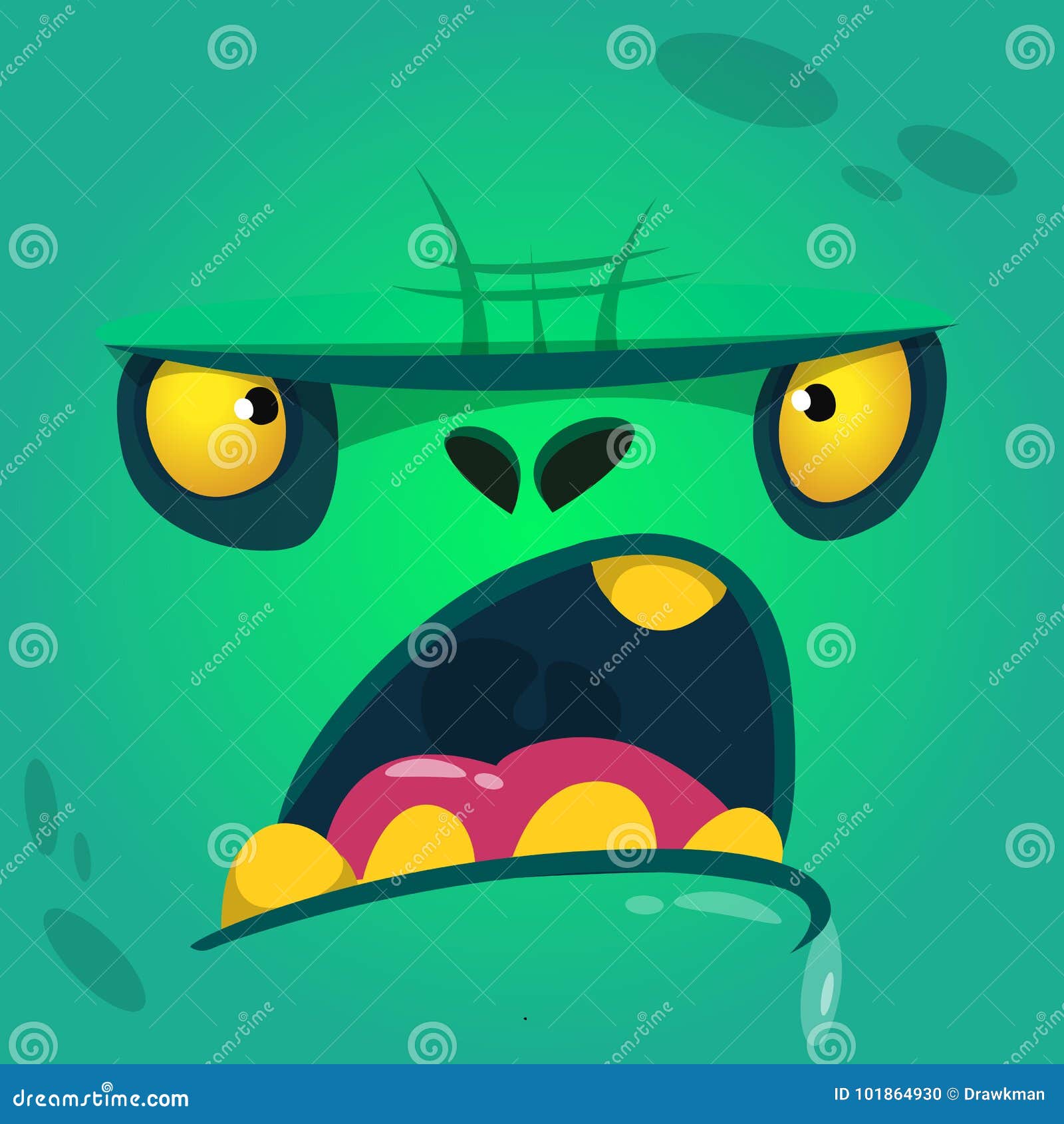 Angry Funny Bacterias, Germs In Cartoon Style Isolated On White ...