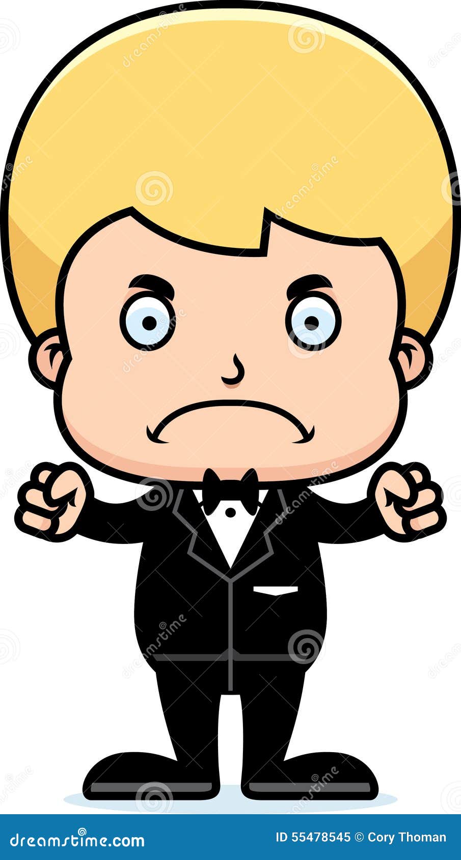 Cartoon Angry Groom Boy stock vector. Illustration of vector - 55478545