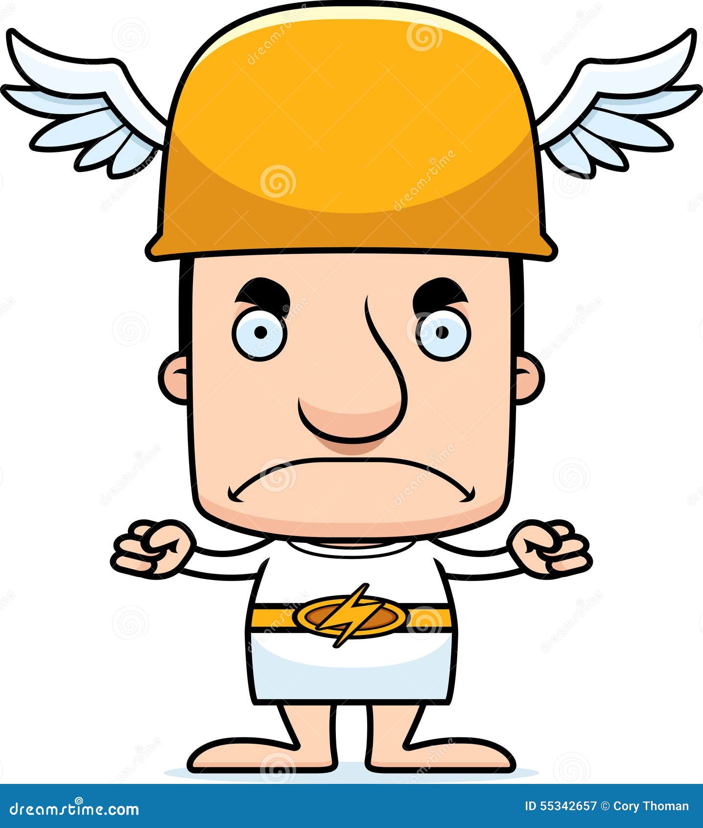 Cartoon Angry Hermes Man stock vector. Illustration of greek - 55342657