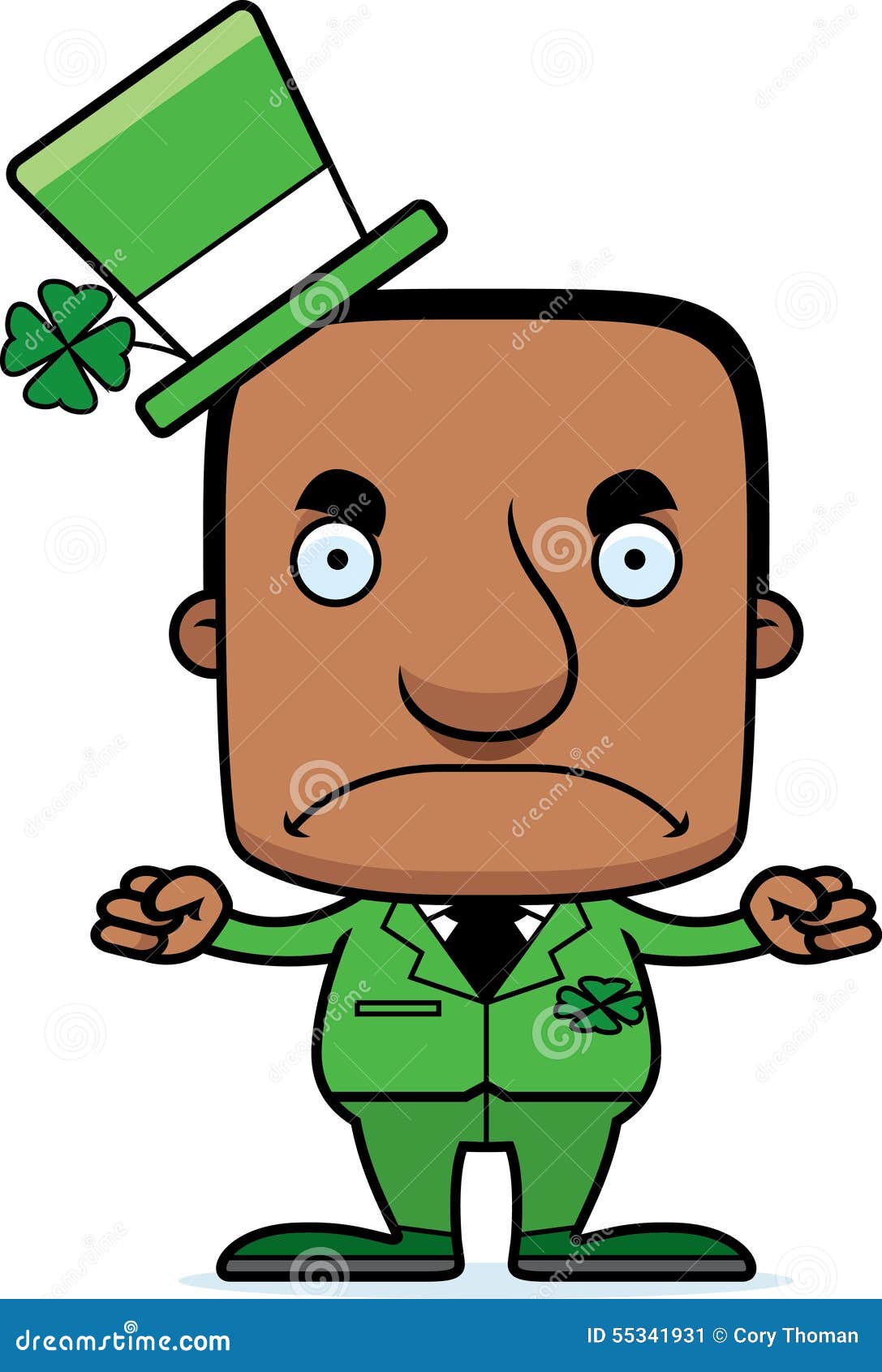 Cartoon Angry Irish Man stock vector. Illustration of clover - 55341931