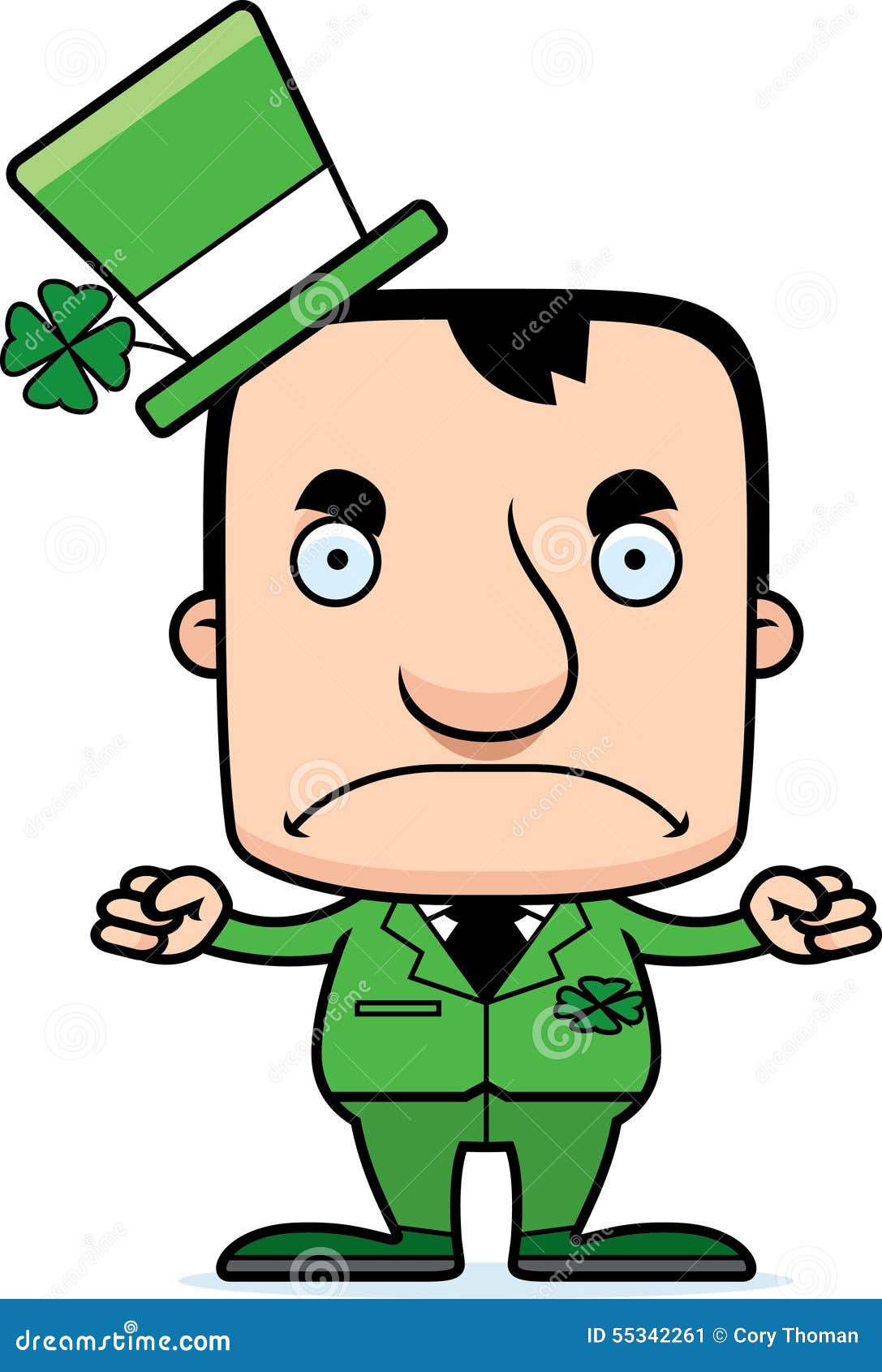 Cartoon Angry Irish Man stock vector. Illustration of vector - 55342261