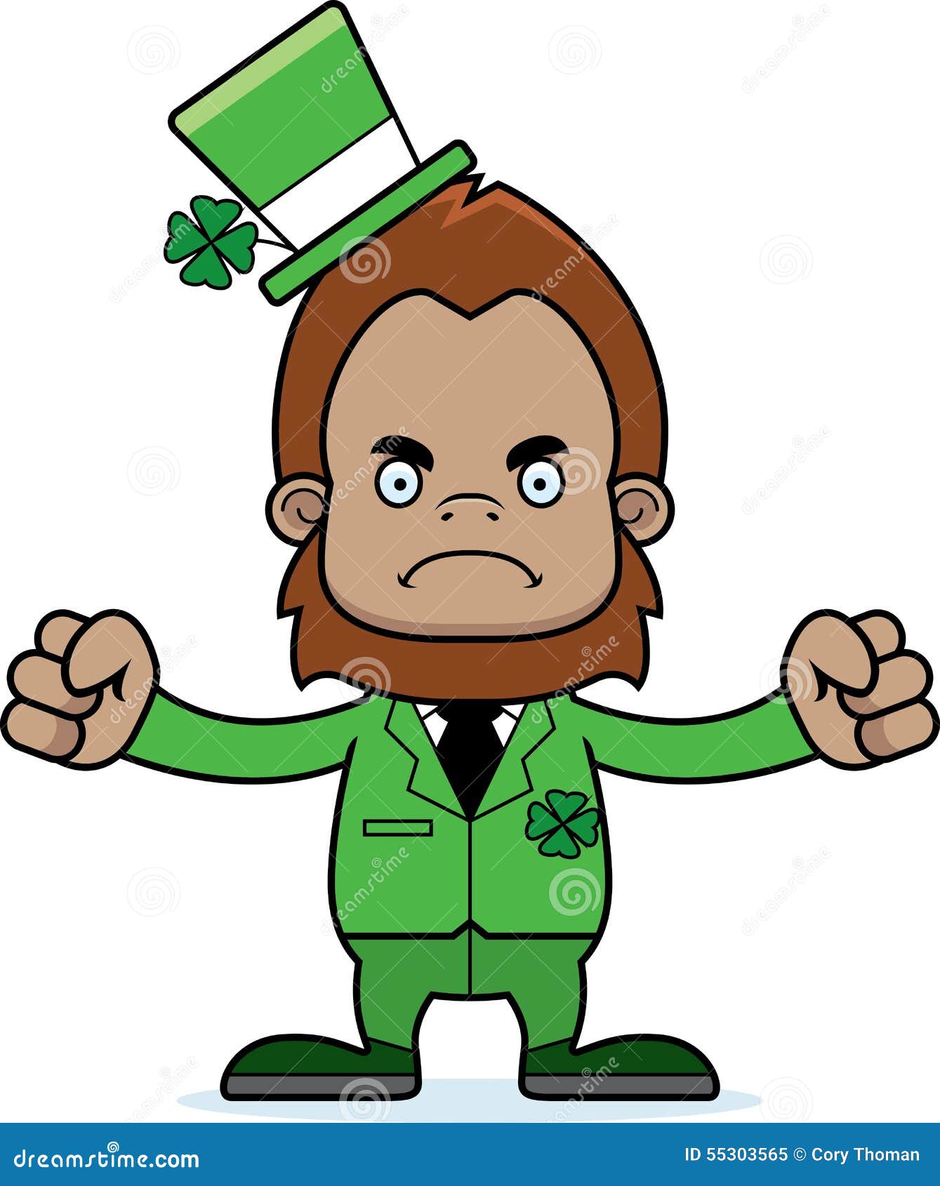 Cartoon Angry Irish Sasquatch Stock Vector - Illustration of irish ...