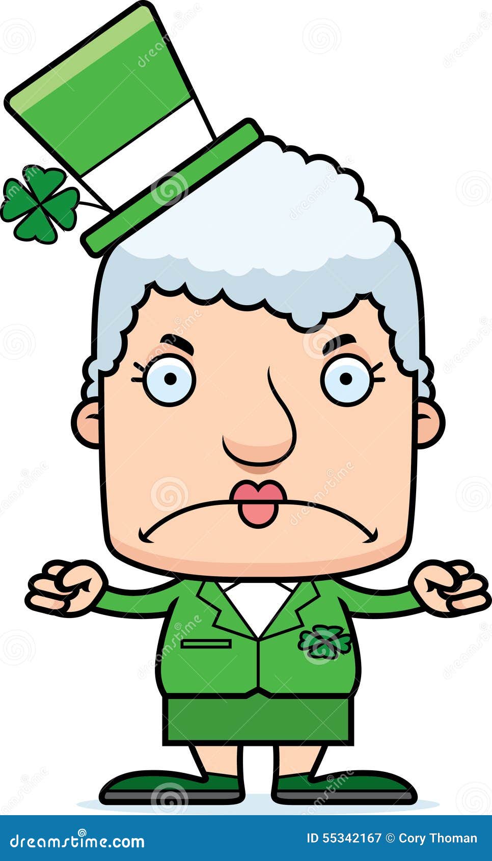 Cartoon Angry Irish Woman stock vector. Illustration of vector - 55342167