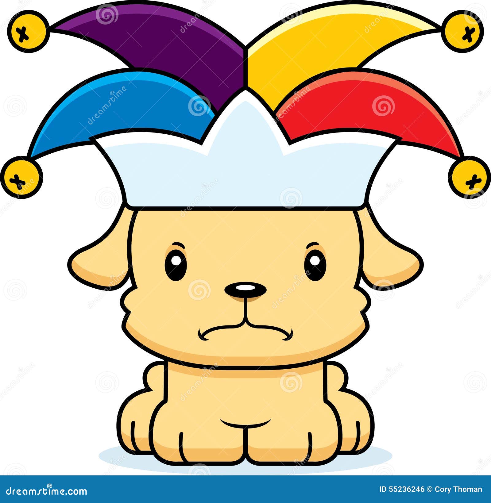 Cartoon Angry Jester Puppy stock vector. Illustration of clipart - 55236246