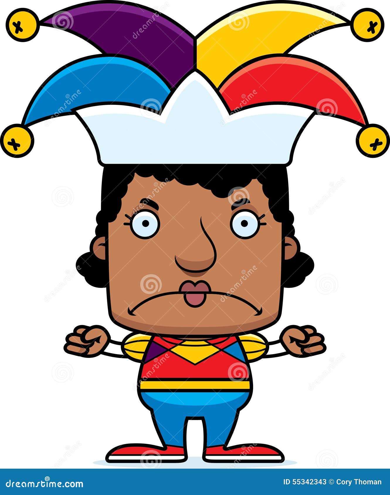 Cartoon Angry Jester Woman stock vector. Illustration of woman - 55342343