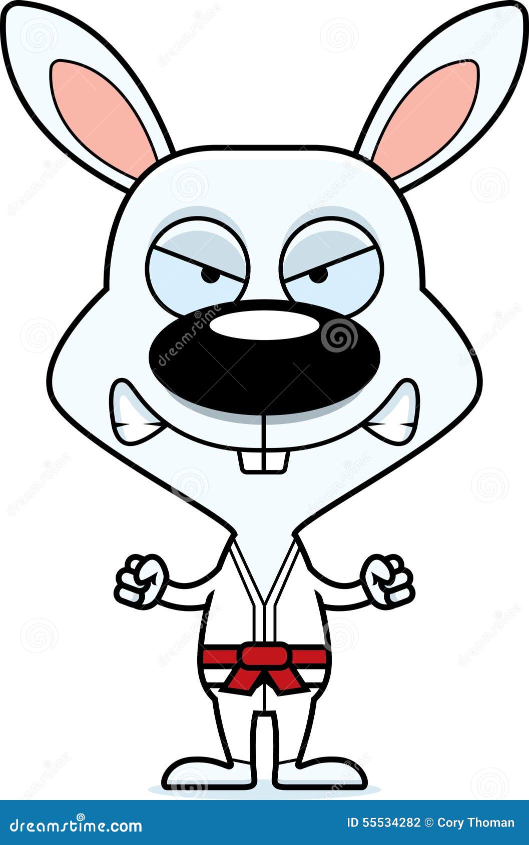 Cartoon Angry Karate Bunny stock vector. Illustration of bunny - 55534282
